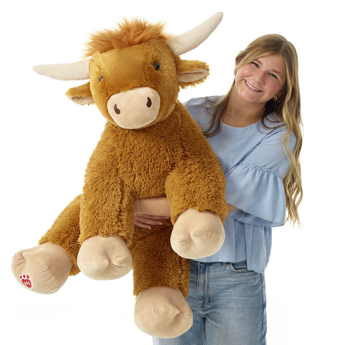 Build A Bear Giant Shaggy Highland Cow Stuffed Animal | Mall of America®