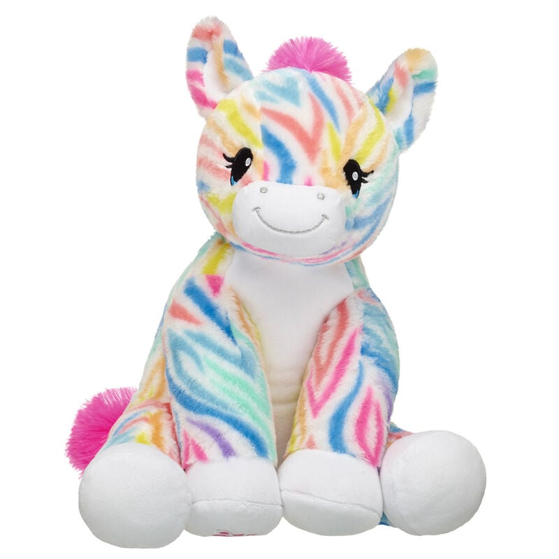 Rainbow Stripes Zebra Stuffed Animal | Build-A-Bear®
