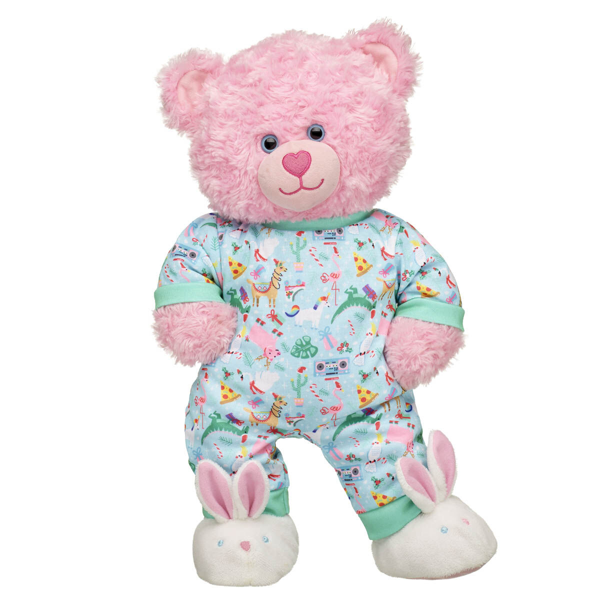 Pink Cuddles Christmas Teddy Bear Sleeper Slippers Build A Bear