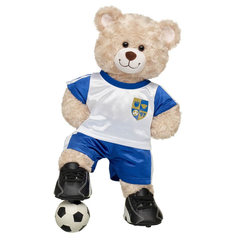 Happy Hugs Teddy Bear Blue Soccer Set & Ball | Build-A-Bear®