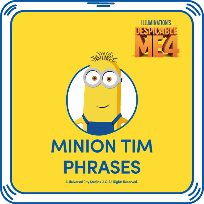 Despicable Me 4 Minion Tim Phrases for Stuffed Animals