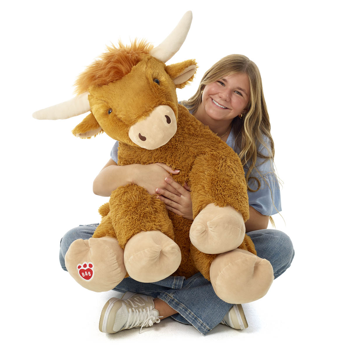 Giant Shaggy Highland Cow Stuffed Animal | Build-A-Bear®