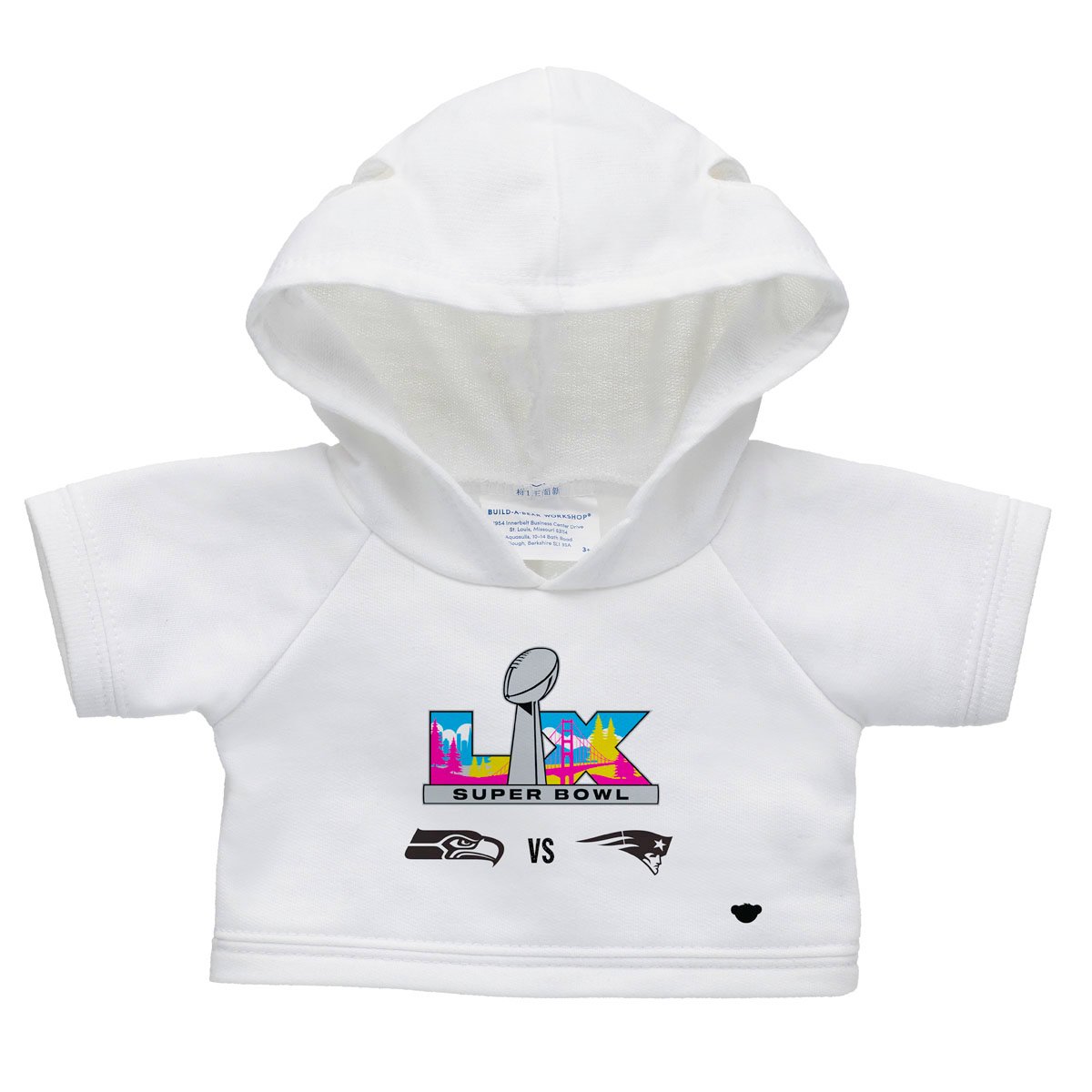 Super Bowl LX Patriots vs. Seahawks Hoodie | Build-A-Bear