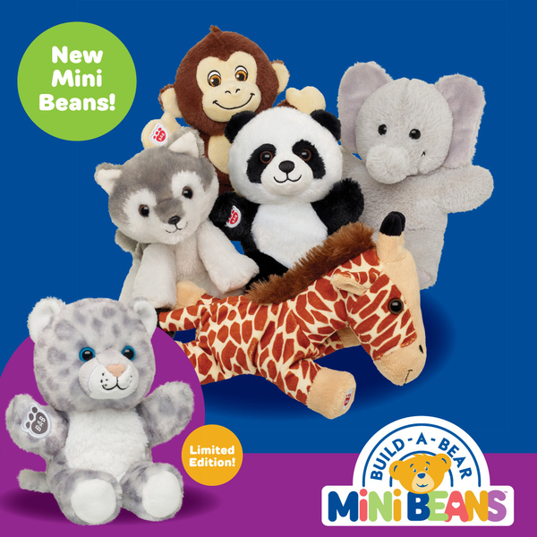 Build-A-Bear Mini Beans Snow Leopard Stuffed Animal | Build-A-Bear®