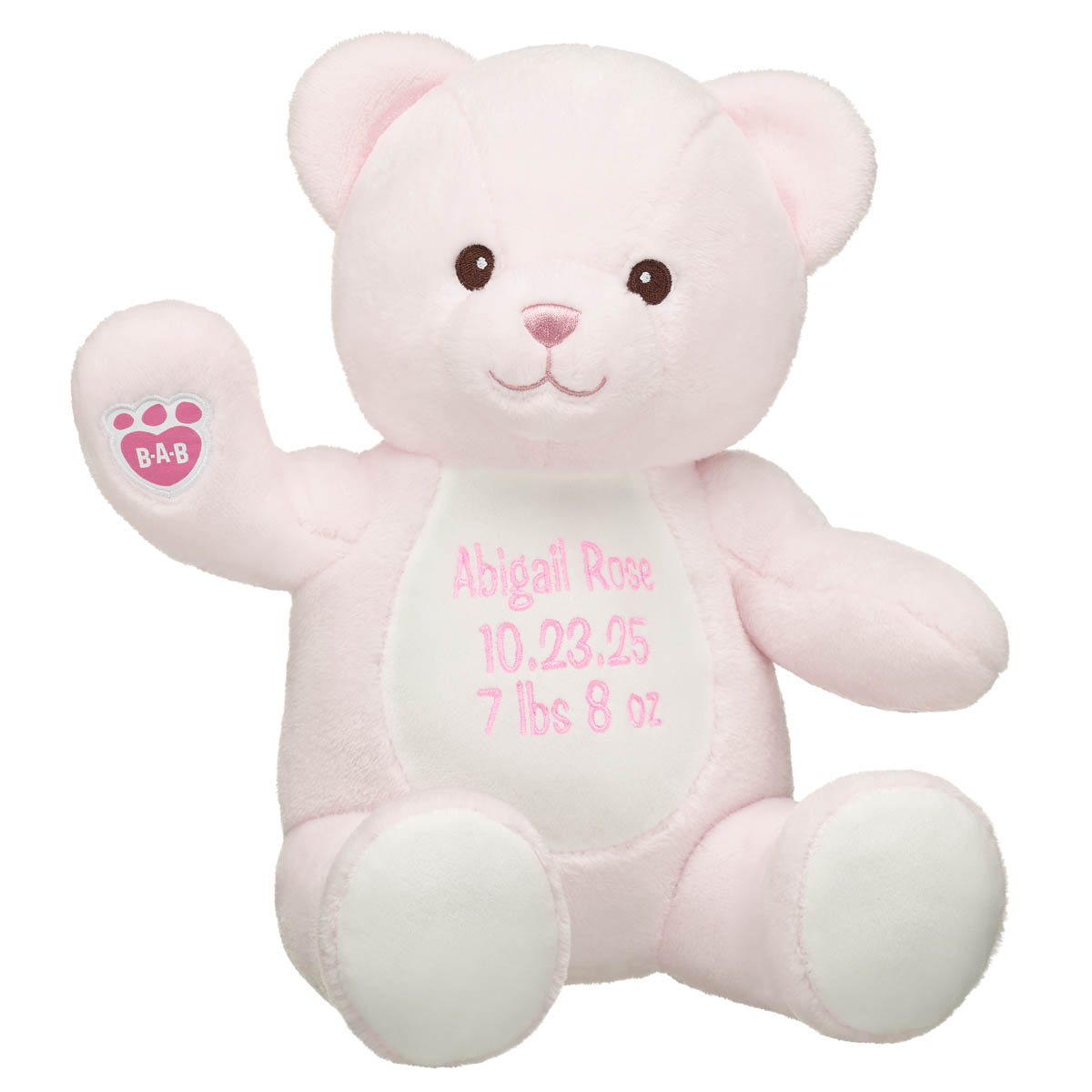 Embroidered Baby Pink Teddy Bear | Build-A-Bear®
