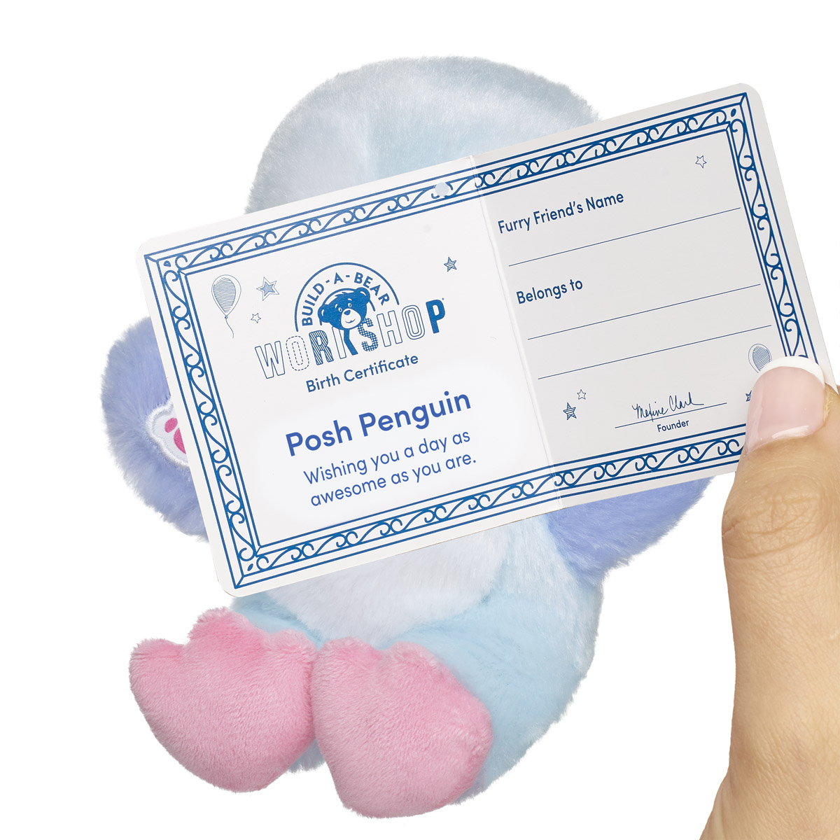 Build-A-Bear Mini Beans Posh Penguin Stuffed Animal